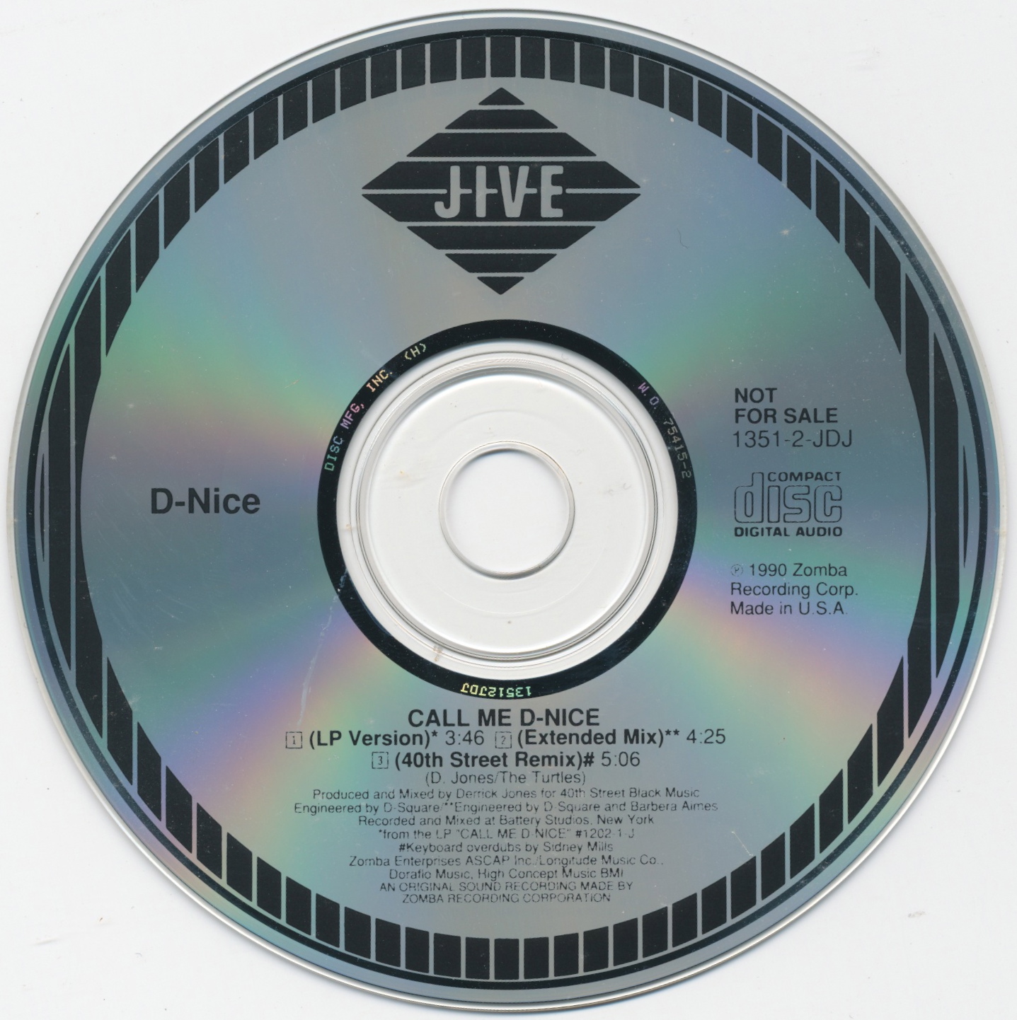 The LB Collection: D Nice - Call Me D-Nice [CDS] 1990